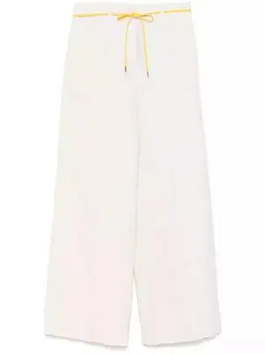 Aspesi Contrasting-belt Trousers - Neutrals