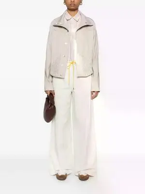 Aspesi Contrasting-belt Trousers - Neutrals