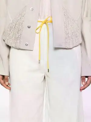 Aspesi Contrasting-belt Trousers - Neutrals
