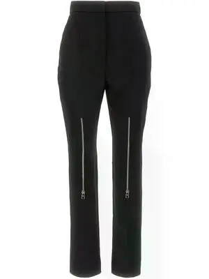 Alexander McQueen Pleated Wool Tapered Trousers