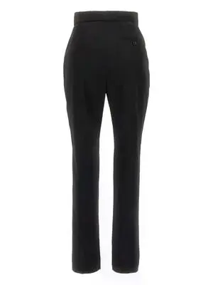 Alexander McQueen Pleated Wool Tapered Trousers