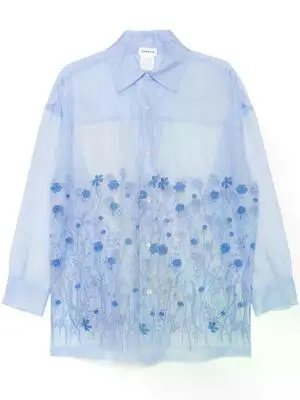 P.a.r.o.s.h Floral-embroidered Shirt