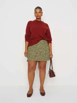 REFORMATION Brandy Lace Mini Skirt - Green