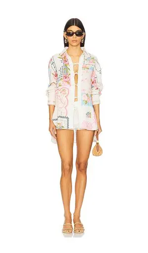 Agua Bendita Swan Meraki Top In Cream