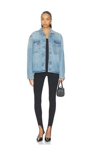 ANINE BING Paxton Shirt - Baltic Blue