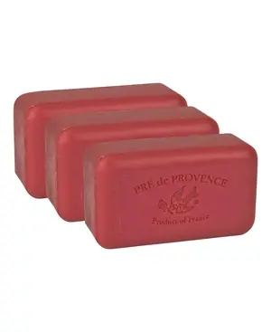EUROPEAN SOAPS Pre De Provence Moisturizing 150g French Soap Bar Raspberry