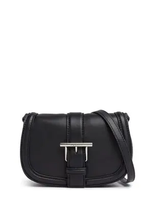 Alexander McQueen MCQUEEN Mini T-bar Leather Shoulder Bag - Black