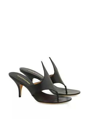 FERRAGAMO Fiamma Stiletto Heel Sandals - Black