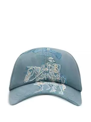 Burberry Embroidered Baseball Cap - Blue