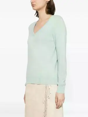 N.peal Phoebe V-neck Jumper - Green