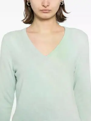 N.peal Phoebe V-neck Jumper - Green