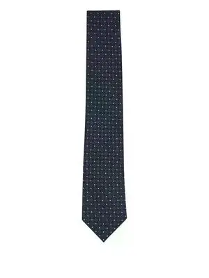 Brunello Cucinelli Patterned Jacquard Tie - Blue