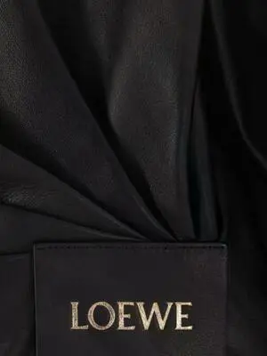 Loewe Draped Leather Jacket - Black