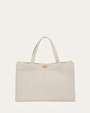 ANYA HINDMARCH Small Calfskin Tote Bag - Chalk