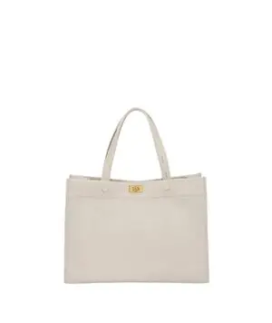 ANYA HINDMARCH Small Calfskin Tote Bag - Chalk