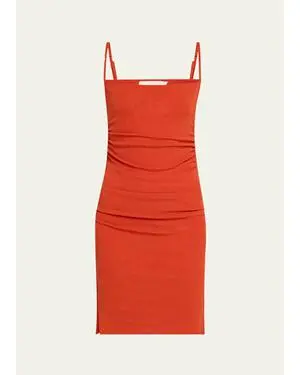 Nanushka Adie Ruched Bodycon Dress - Red