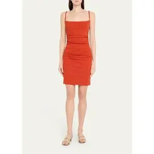 Nanushka Adie Ruched Bodycon Dress - Red