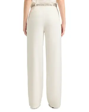 Cinq À Sept Rhinestone Belt Ester Pants