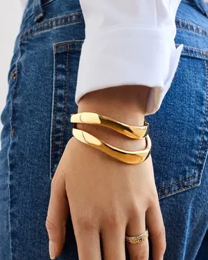 Baublebar Tiana Yellow Tone Bangle Bracelet Set - Gold