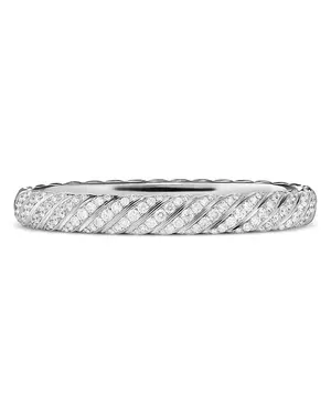 David Yurman Sculpted Cable Bangle Bracelet - Silver