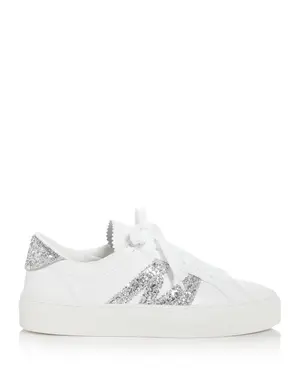 Moncler Monaco Embellished Low Top Sneakers - White