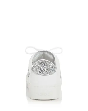 Moncler Monaco Embellished Low Top Sneakers - White