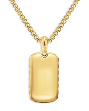 David Yurman Chevron Tag With Diamonds - White/gold