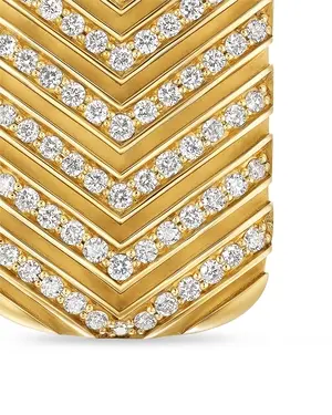 David Yurman Chevron Tag With Diamonds - White/gold
