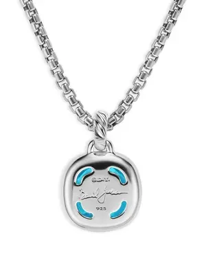 David Yurman Albion Pendant With Blue Topaz And Diamonds