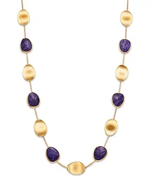 Marco Bicego 18k Yellow Lunaria Color Charoite Collar Necklace - Gold/charoite