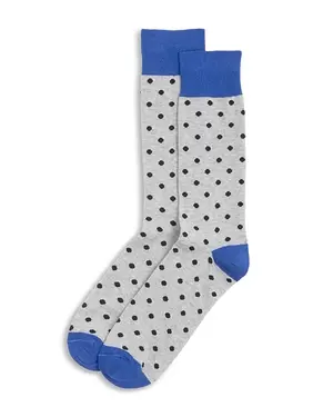 Bloomingdale'S Dot Crew Socks - Exclusive Medium Grey