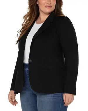 LIVERPOOL Super Stretch Ponte Blazer - Black