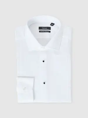 REISS Marcel Regular Fit Cotton Marcella Tuxedo Shirt