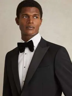 REISS Marcel Regular Fit Cotton Marcella Tuxedo Shirt