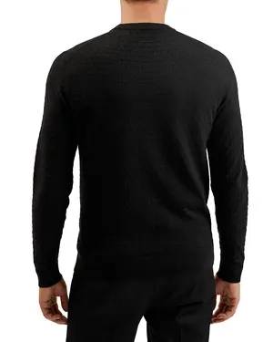 Ted Baker London Textured Stitch Crewneck Sweater