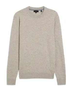 Ted Baker London Textured Stitch Crewneck Sweater - Taupe