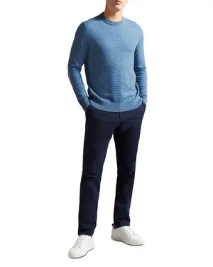 Ted Baker London Textured Crewneck Sweater - Teal