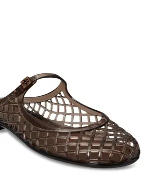 Tory Burch Mellow Mary Jane Jelly Flats - Cocoa
