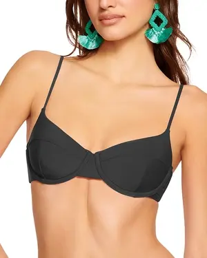 Ramy Brook Mona Bikini Top Black