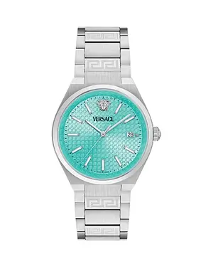 Versace V-auria Watch, 39mm - Blue/siver
