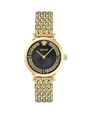 Versace Greca Fortuna Watch 35mm - Black/gold