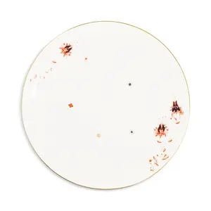 RICHARD BRENDON Dragon Flower Coupe Dinner Plate - Gold/red/blue/white