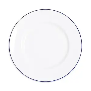RICHARD BRENDON Line Rimmed Dinner Plate Blue / White