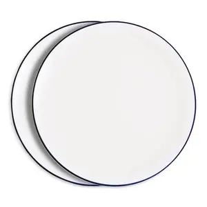 RICHARD BRENDON Line Coupe Bread & Butter Plate - Blue / White