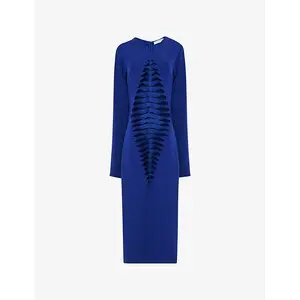 blue laser cut dress Tahari Size 14 Blue Solid Pre-Owned Ladies New With Tags Dress