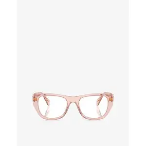 Prada A18v Irregular-frame Acetate Eyeglasses - Pink