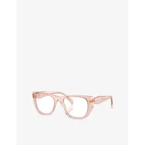 Prada A18v Irregular-frame Acetate Eyeglasses - Pink