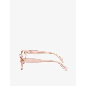Prada A18v Irregular-frame Acetate Eyeglasses - Pink