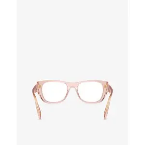 Prada A18v Irregular-frame Acetate Eyeglasses - Pink