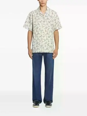 LANVIN Floral-print Shirt - Neutrals
